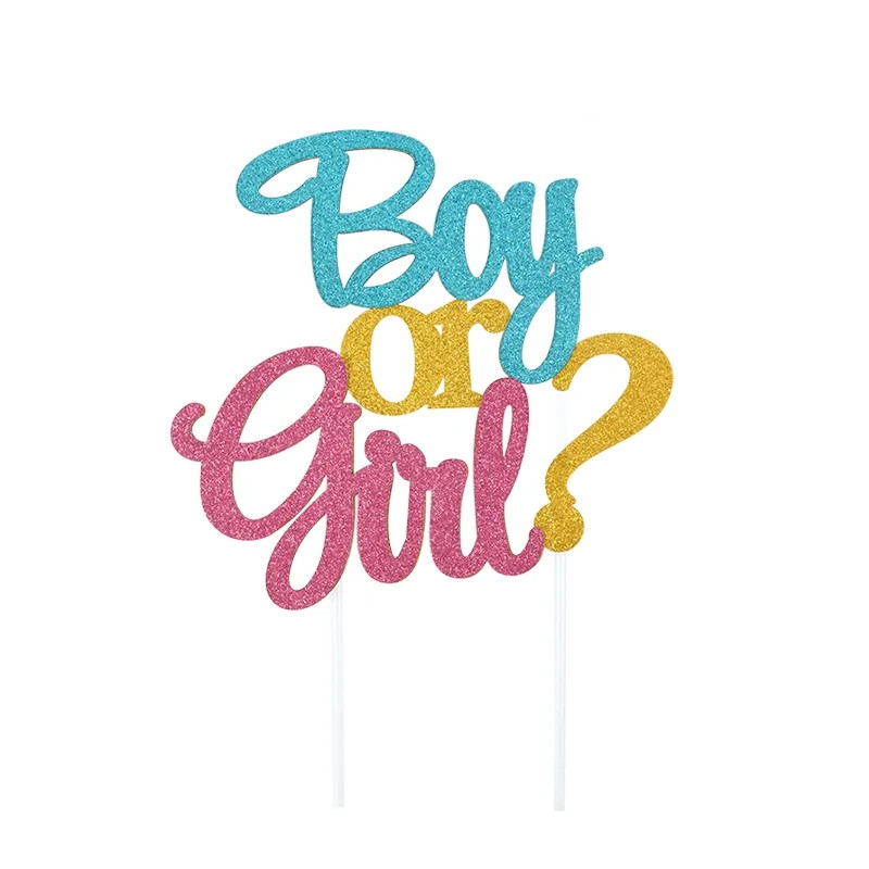 Boy or Girl Cake Topper | Gender Reveal Decorations