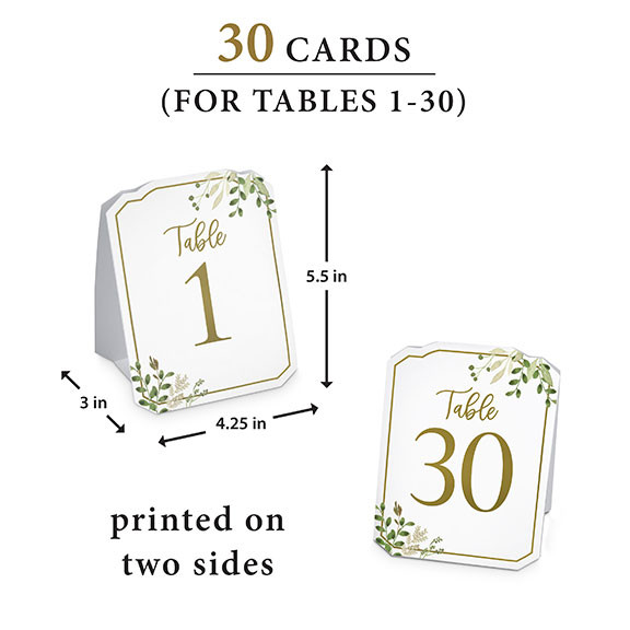 Table Numbers | Wedding Table Decorations