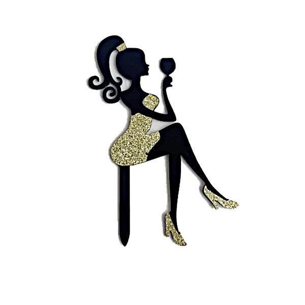Lady Silhouette Topper | Cake Decorations