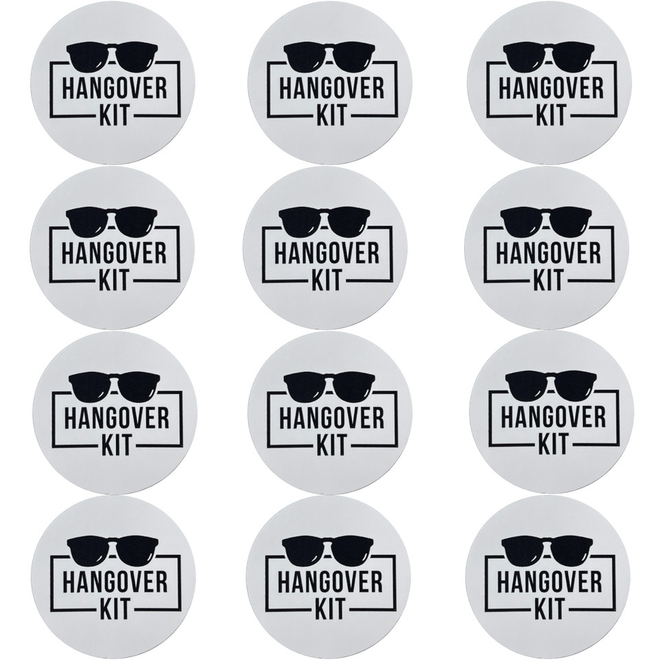 Hangover Kit Stickers | Party Favours