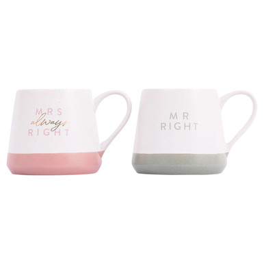 Mr Right and Mrs Always Right Mugs | Wedding Gifts