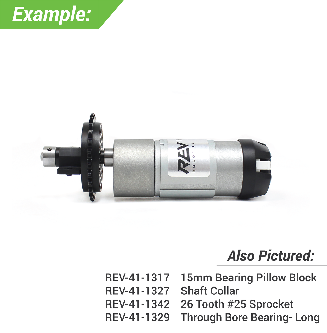 HD Hex Motor 40:1 Spur Gearbox - REV Robotics