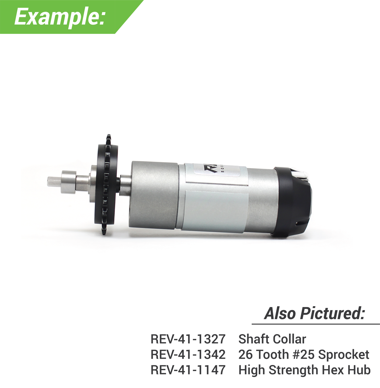HD Hex Motor 40:1 Spur Gearbox - REV Robotics