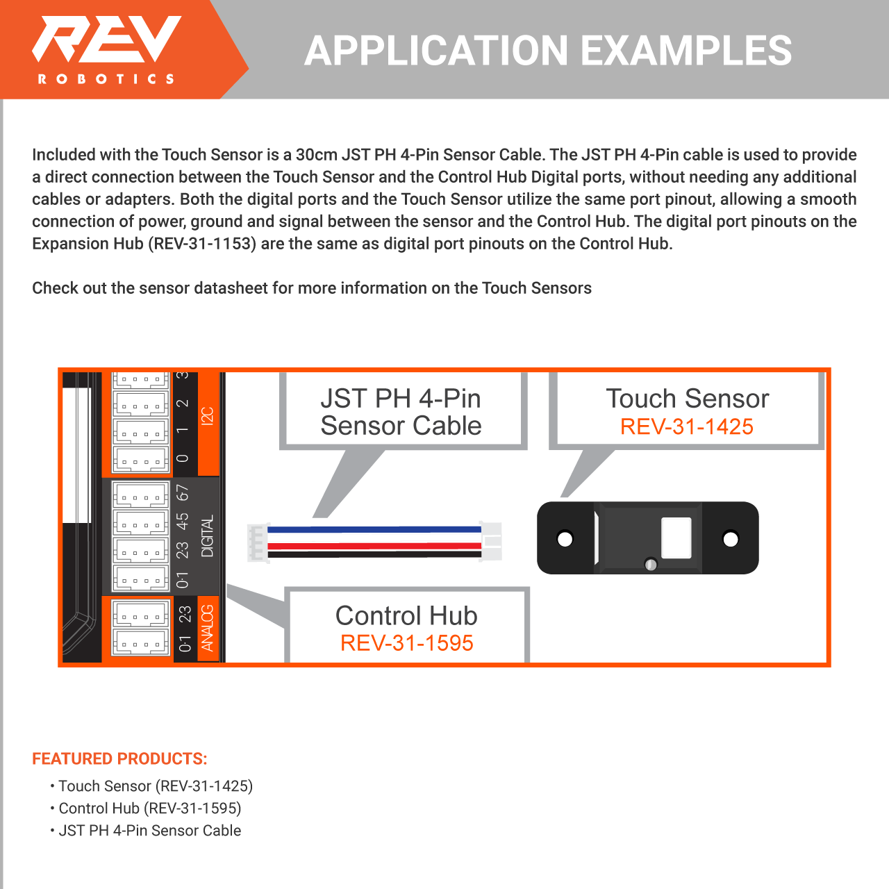 Touch Sensor - REV Robotics