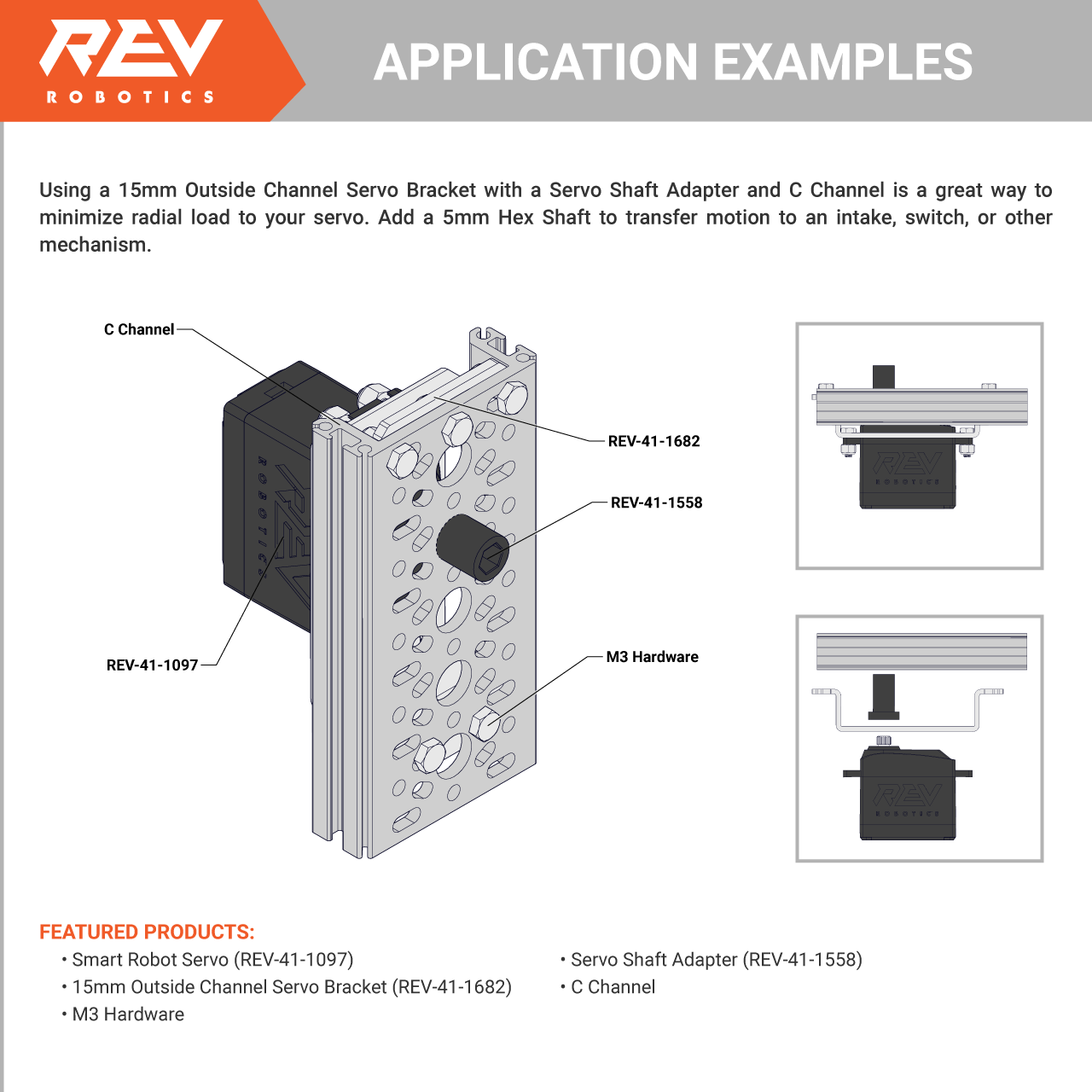 Servo Shaft Adapter - 4 Pack - REV Robotics