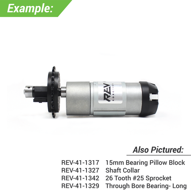 HD Hex Motor 40:1 Spur Gearbox - REV Robotics