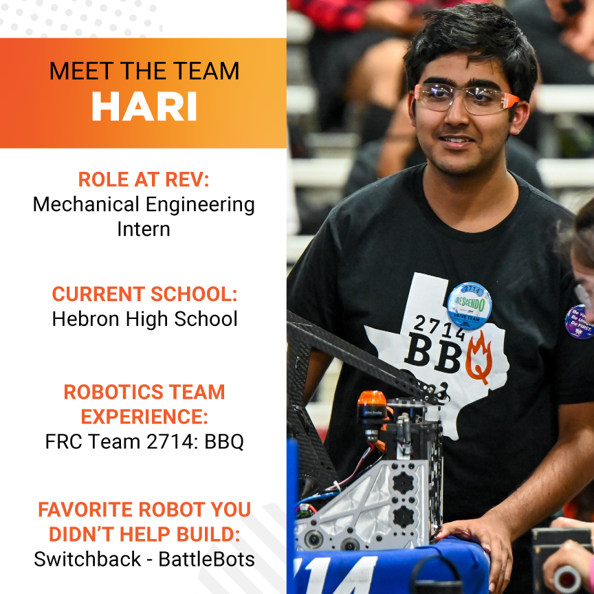 Intern Spotlight: Hari - REV Robotics