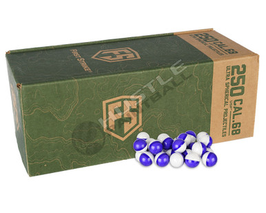 250 First Strike Paintballs (Ultra-Sphere Projectiles) - Purple/Clear ...