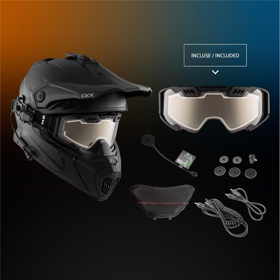 CKX Titan Air Flow Electric Combo Solid Modular Winter Helmet (Matte ...