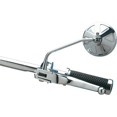 Drag Specialties Round Series Motorcycle Mirror (Chrome) - Revco.ca