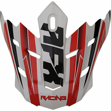 AFX FX-17 Replacement Peak (Pearl White/Red) - Revco.ca