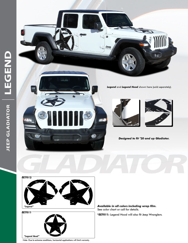 Jeep Gladiator Stripe Kits | Gladiator Decals | Gladiator Graphics 2020 ...