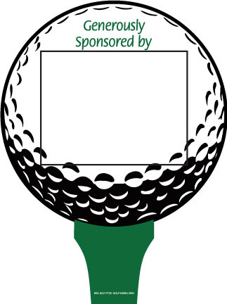 *NEW* Green Blank Golf Ball Sign - includes stakes and clear plastic sleeve