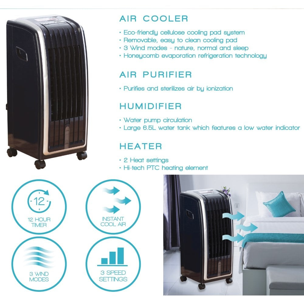 Daewoo 6.5L 4-in-1 Heater, Cooler, Humidifier & Purifier | Black ...