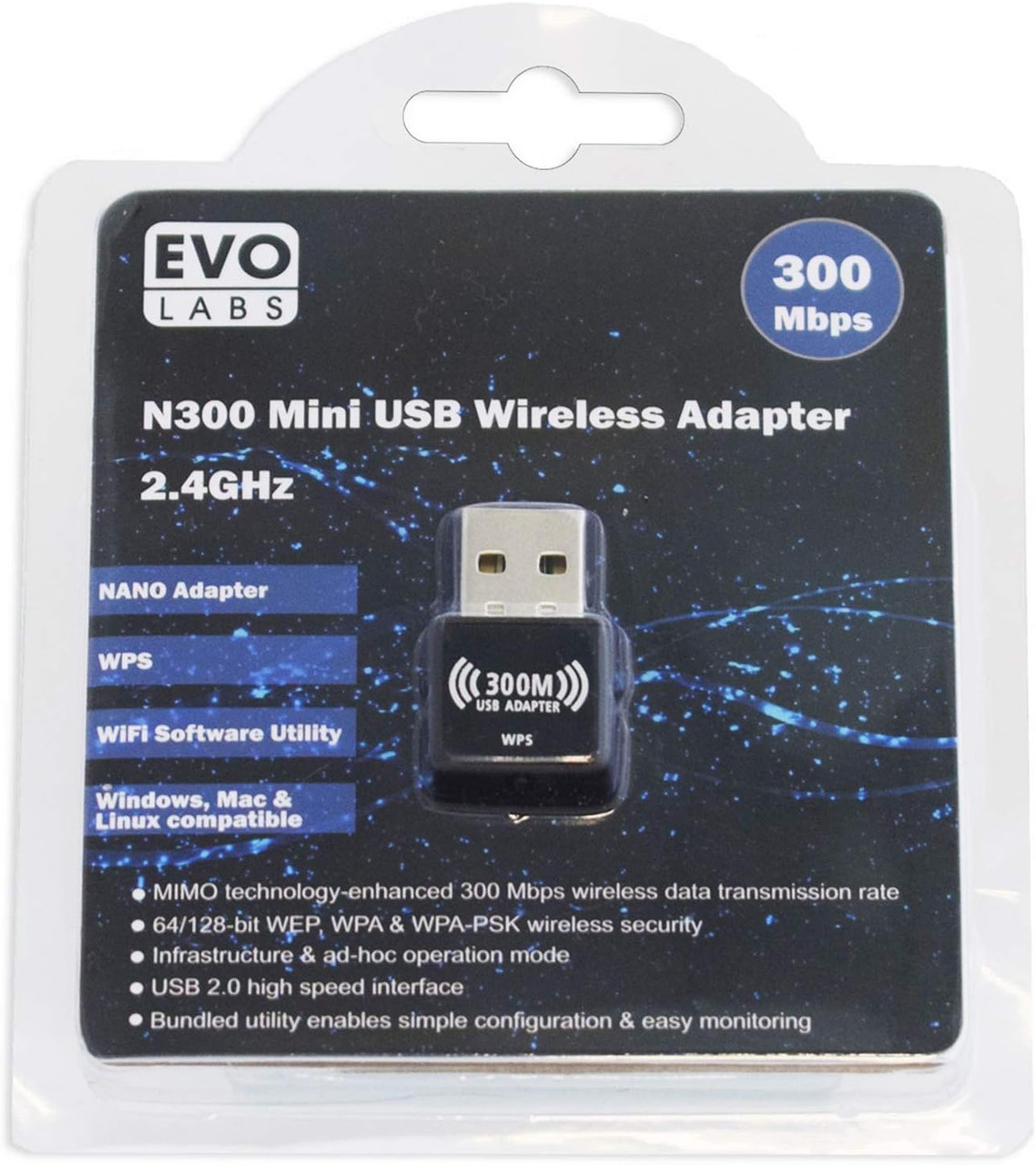 Mini Wireless USB Adapter | 300 Mbps