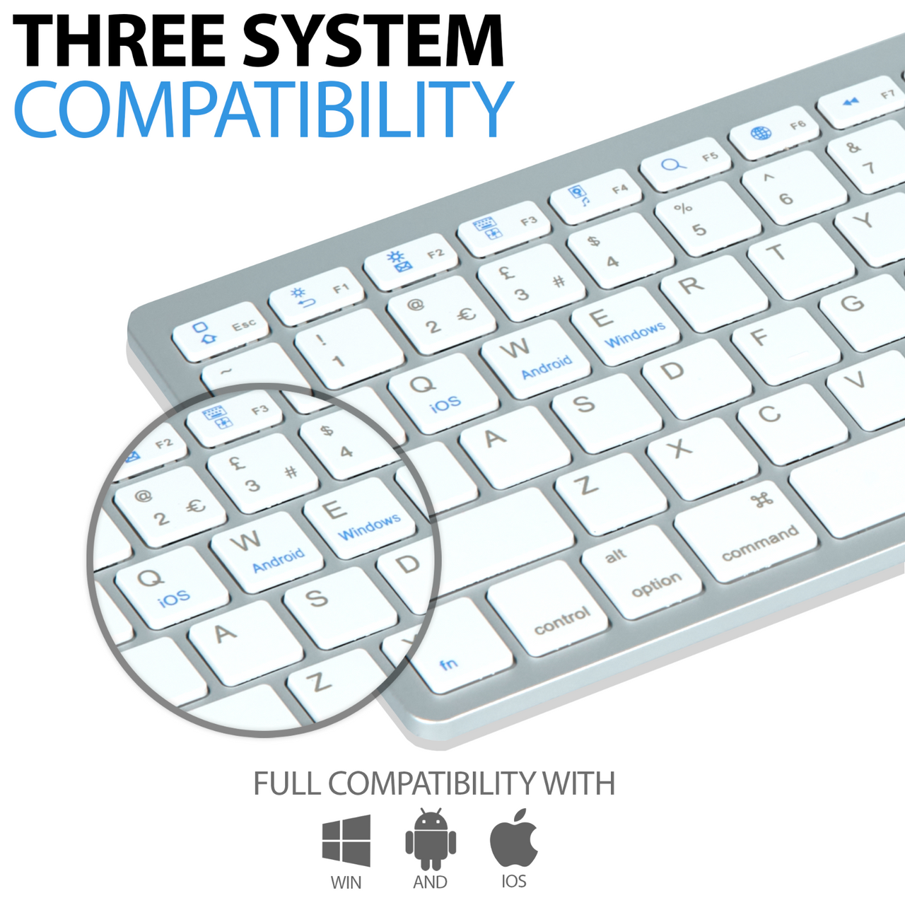 Wireless Bluetooth Keyboard | Compact 'Apple' Layout