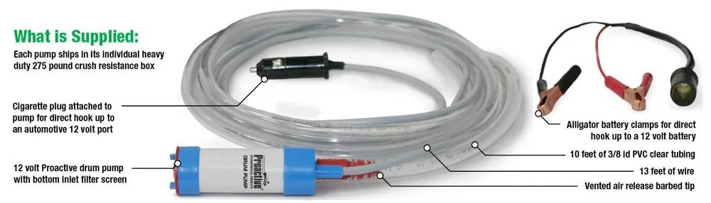 Proactive Pumps - 12 Volt Drum Pump - 888-240-4328