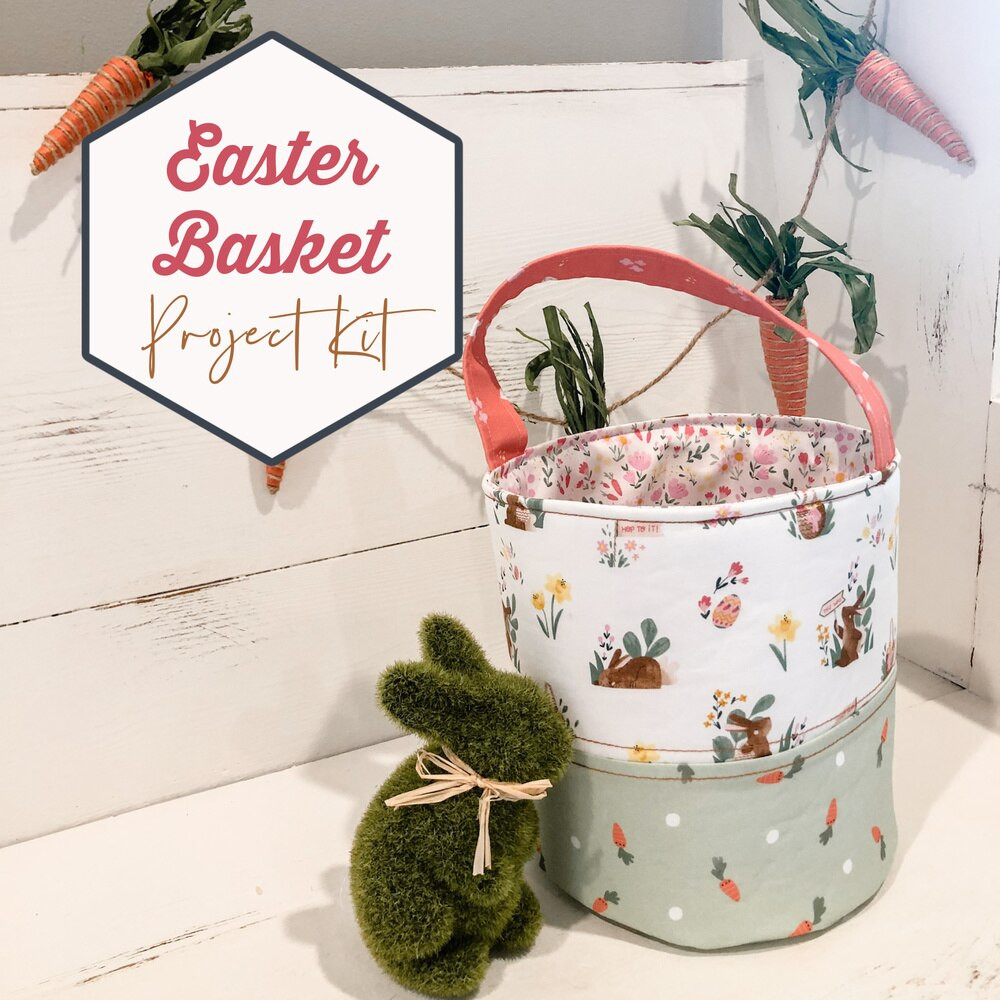 Easter Basket Project Box Kit - Pastel bunnies Riley Blake Designs kit