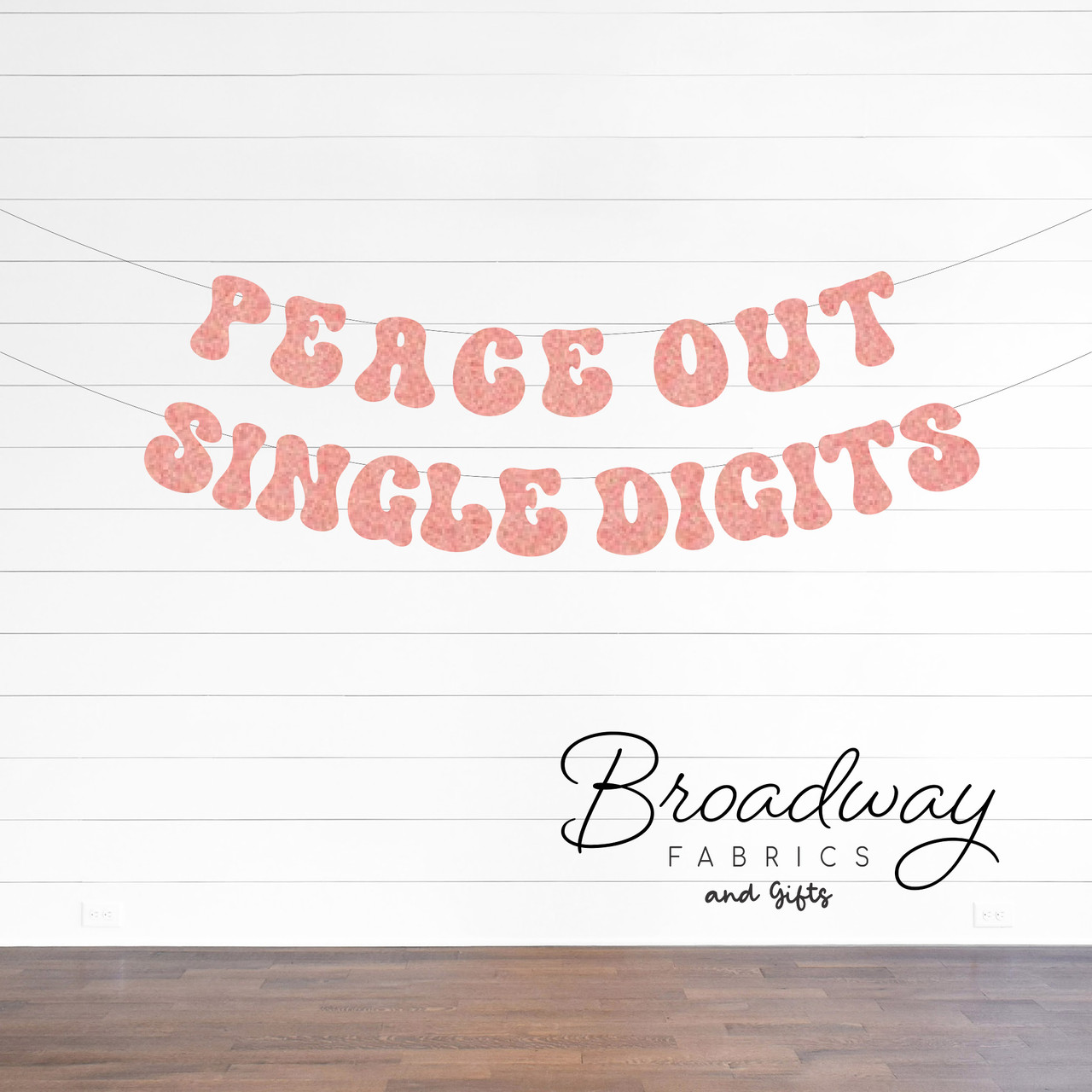 Peace Out Single Digits Birthday Banner - Retro 10th Birthday Party ...