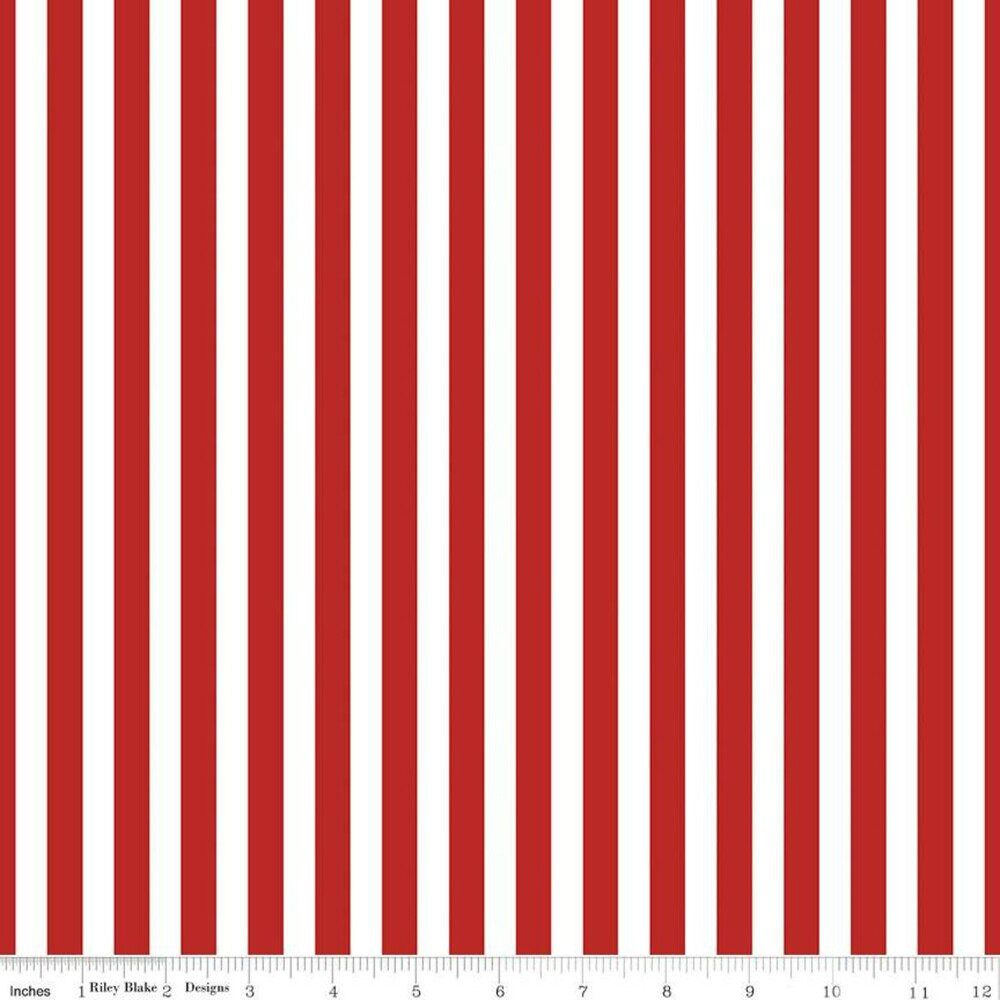 Red Stripe fabric - Riley Blake Pirate Tales Stripes Red cotton fabric
