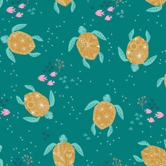 Blue Sea Shells Fabric | Paintbrush Studio Fabrics | Broadway Fabrics