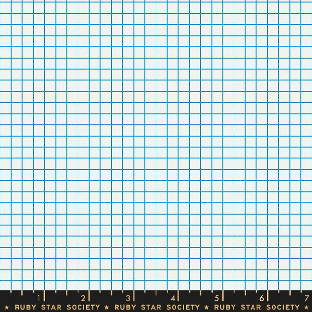 Graph paper grid fabric - Ruby Star Society graph paper quilt cotton