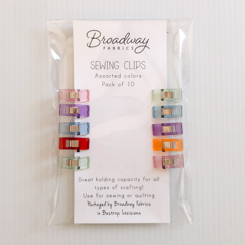 Sewing Binding Clips - pack of 10 colorful sewing quilting crafting clips