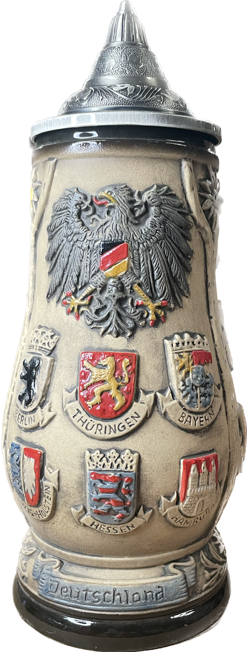 Historical Deutschland Coat of Arms German Beer Stein | Lindenhaus Imports