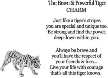 The Brave and Powerful Tiger Pocket Charm ER73617 | Lindenhaus Imports