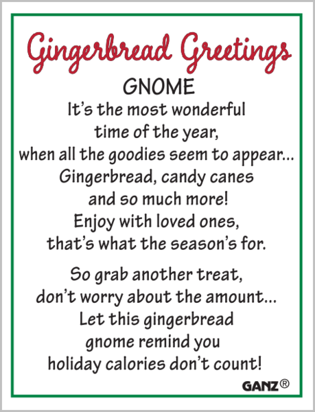 Gingerbread Greetings Gnome | Lindenhaus Imports in Helen, Ga