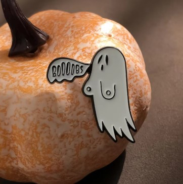 'BOOOOBS' Ghost Enamel Pin HP-37 | Lindenhaus Imports