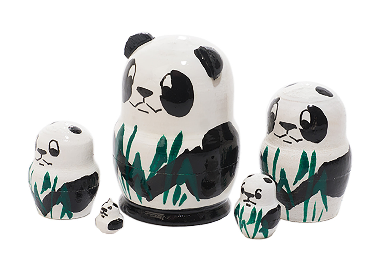 5-Piece Panda Matryoshka Nesting Dolls 250691M | Lindenhaus Imports