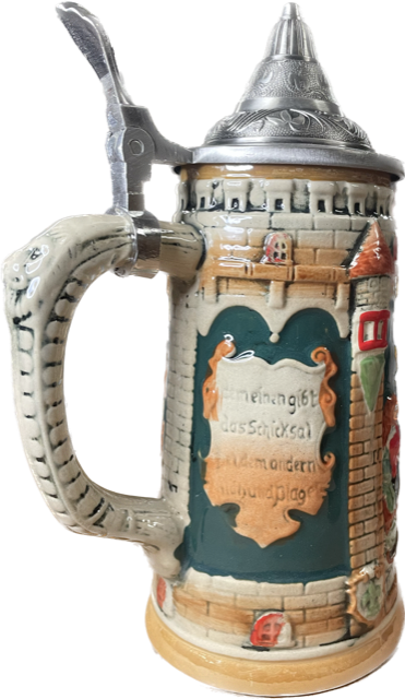 Festive German Castle Beer Stein S4209 | Lindenhaus Imports
