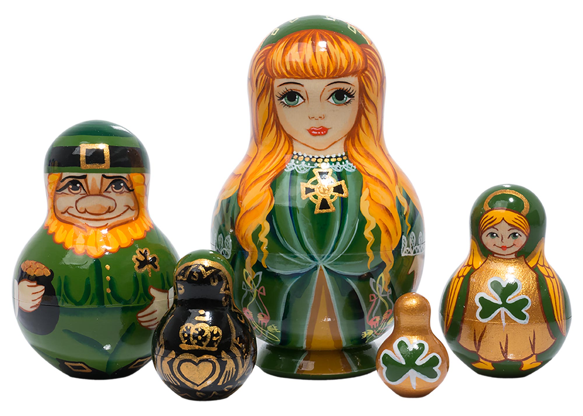 5-Piece Irish Traditions Matryoshka, 5” Nesting Doll 152053 ...