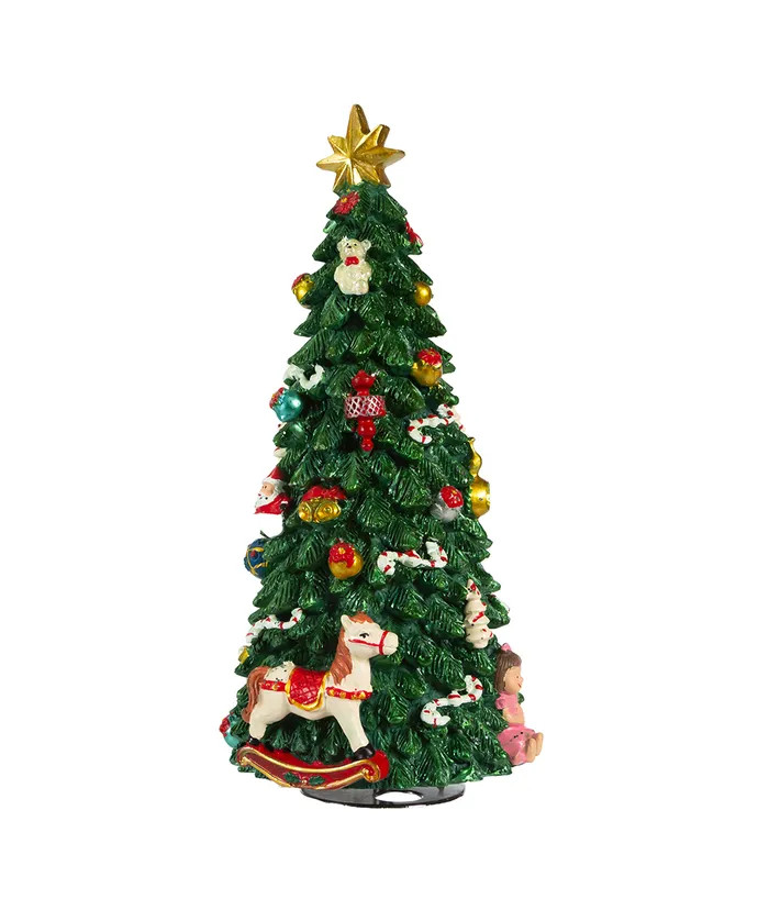 Kurt S. Adler™ Musical Christmas Tree with Rotating Santa Centerpiece ...