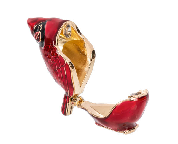 The Cardinal Prayer Box Pocket Charm ER73369 | Lindenhaus Imports