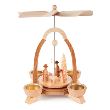 1-Tier Nativity Scene with Shepard, 10" | German Pyramid | Lindenhaus ...