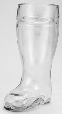0.5L Traditional Glass Beer Drinking Boot 5674 | Lindenhaus Imports