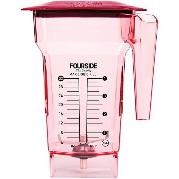 Blendtec Red Fourside Blender Jar 3" Wingtip Blade