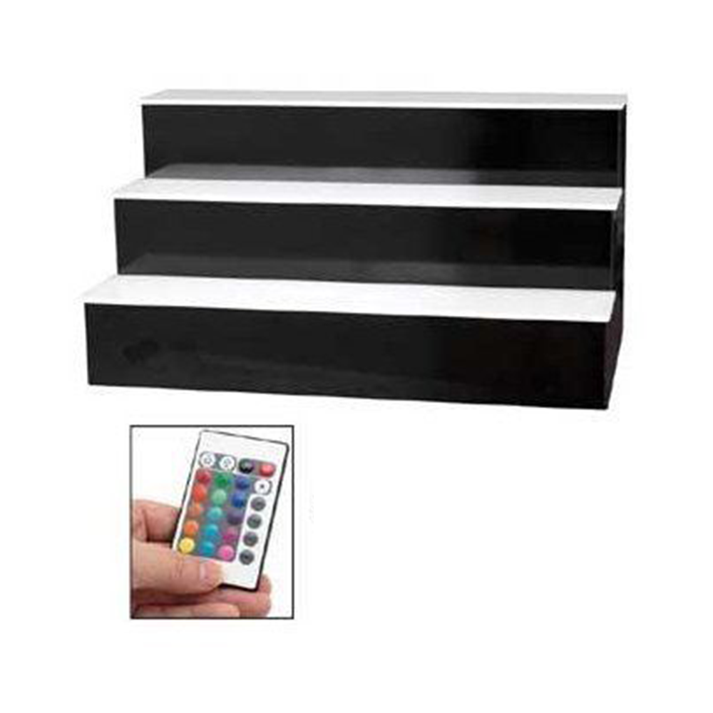 Buffet Enhancements Bar Back Riser, 3-Step, Black Finish - Pro ...