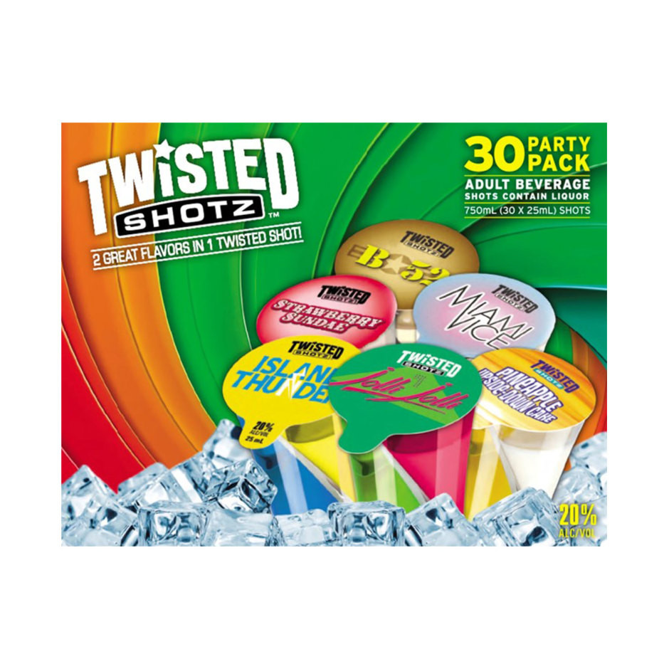 Twisted Shotz Variety Party Pack with 30 25mls