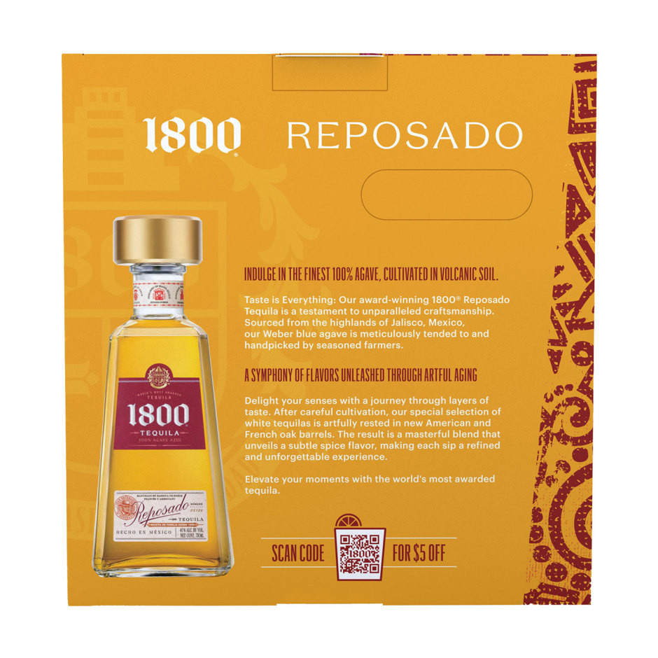 1800 Reposado Tequila with Taco Holder
