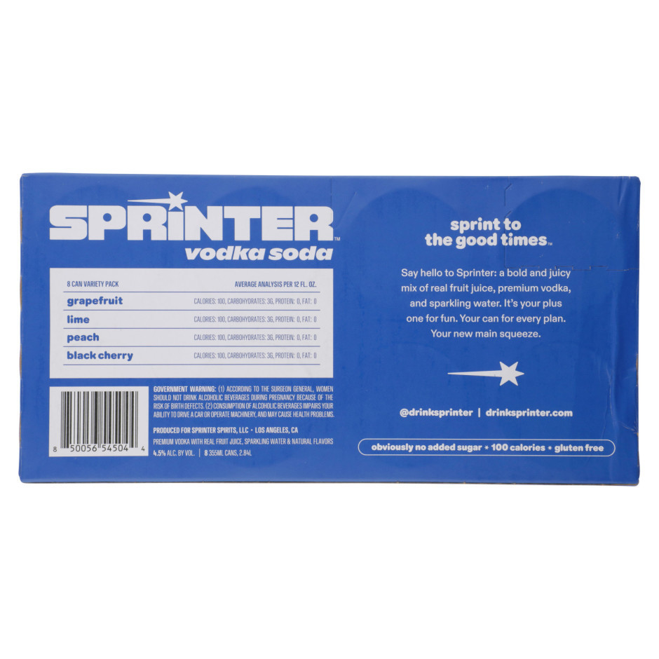 Sprinter Vodka Soda Variety Pack
