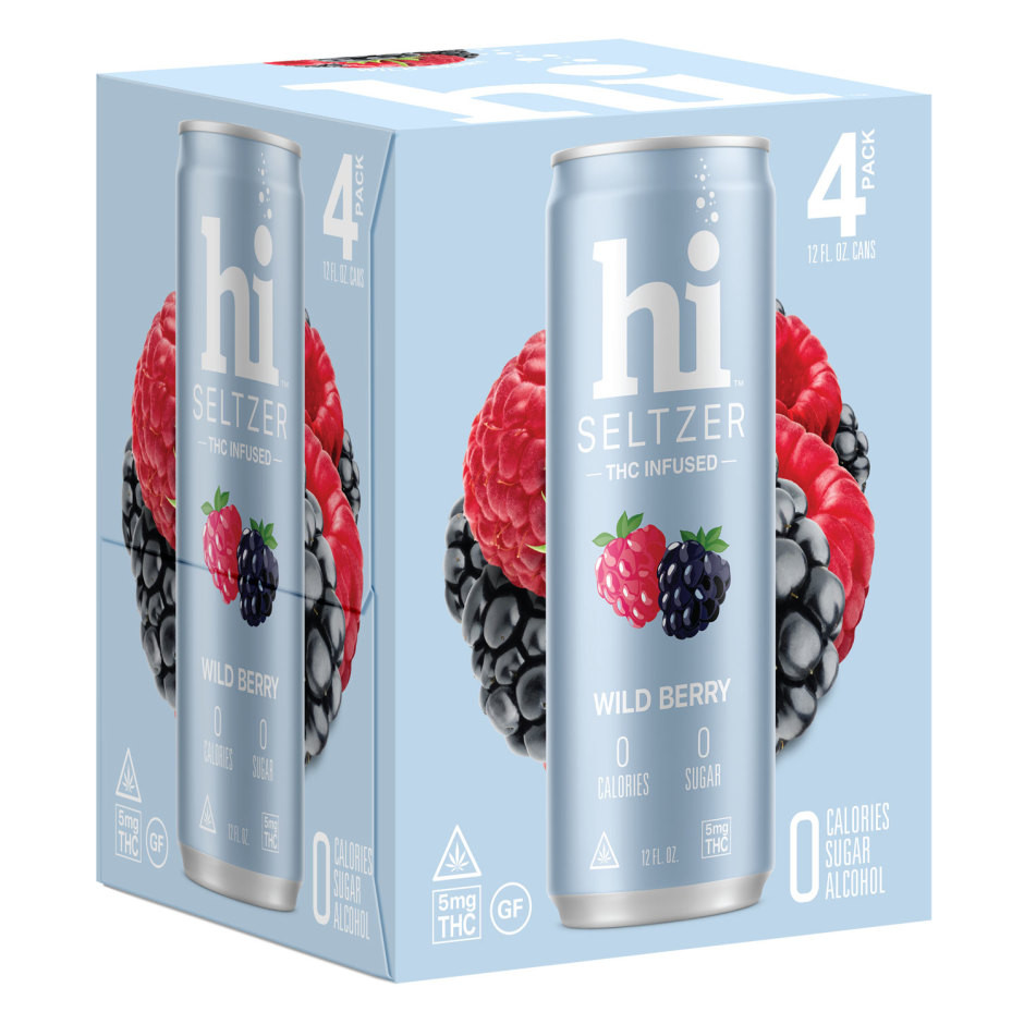 Hi Seltzer D9 THC 5mg Wildberry Seltzer