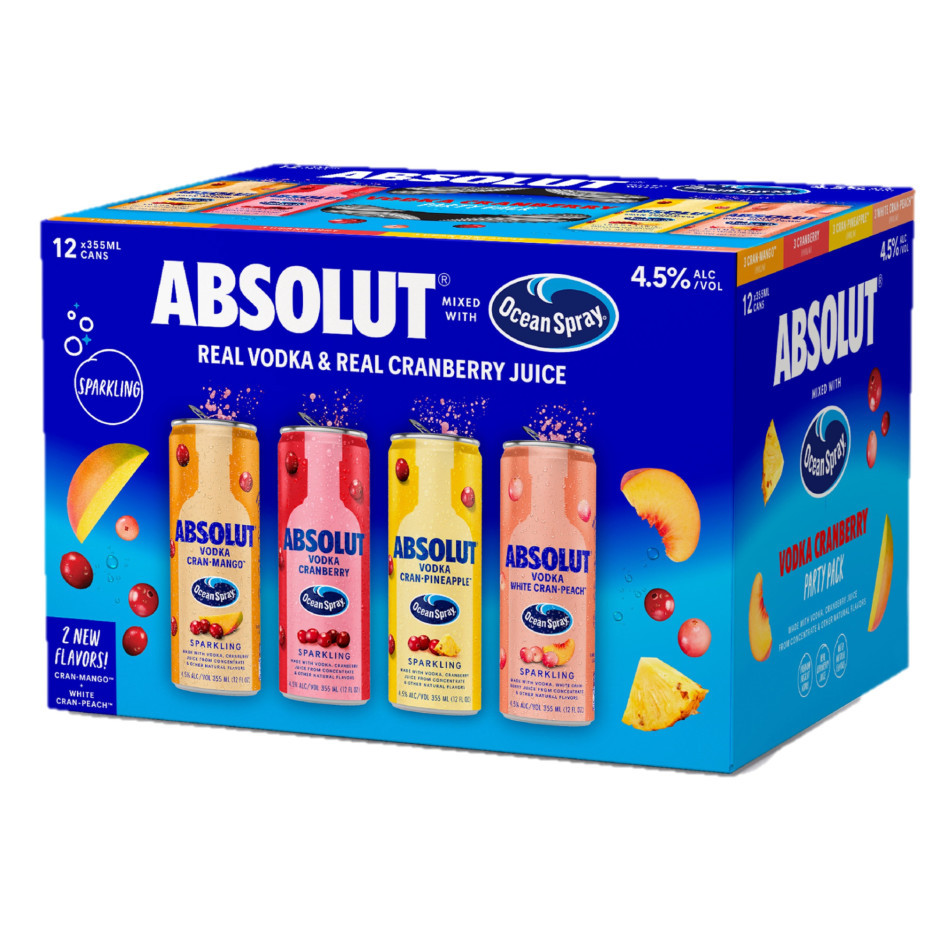 Absolut Vodka Ocean Spray Cranberry Variety Pack