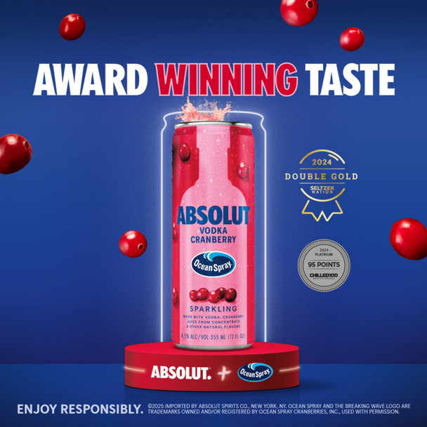 Absolut Vodka Ocean Spray Cranberry Variety Pack