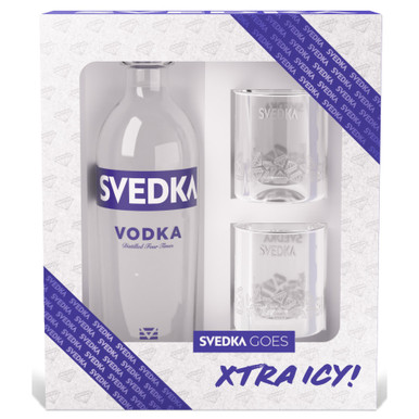 Svedka Vodka with Glasses