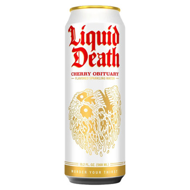 Liquid Death Cherry Obituary Sparkling Water