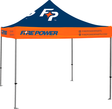 Fire Power #HYG-009-FP - Firepower Canopy 10x10 Tent Blue W/ White Logo ...