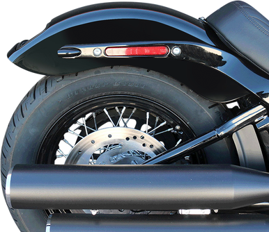 Fender and Frenched-In LED License Plate Kit - Gloss Black Frame - FXBB